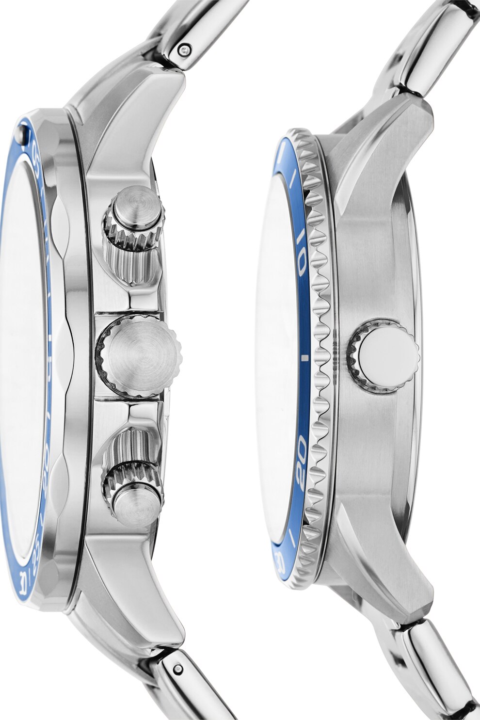 Fossil, Set de ceasuri cu functii multiple - 2 piese, Argintiu - eMAG.ro
