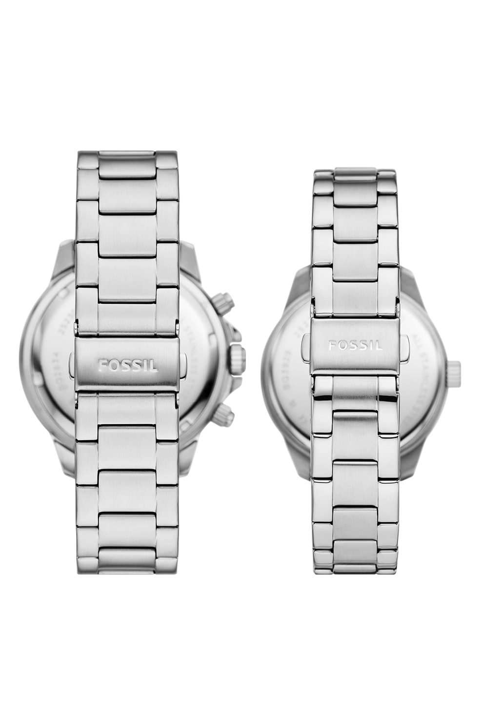 Fossil, Set de ceasuri cu functii multiple - 2 piese, Argintiu - eMAG.ro