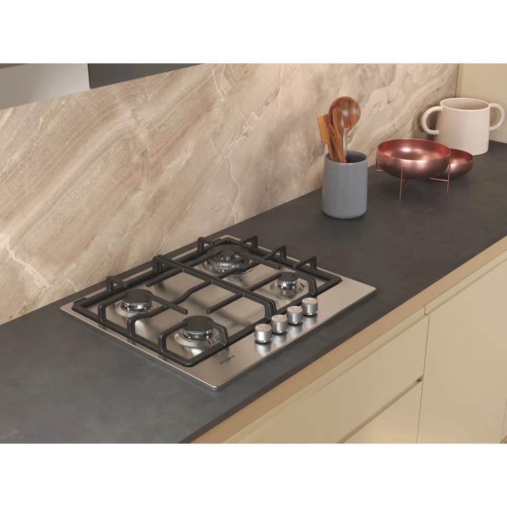 Plita incorporabila pe gaz, Whirlpool, Inox, TGML 661IX, Argintiu - eMAG.ro