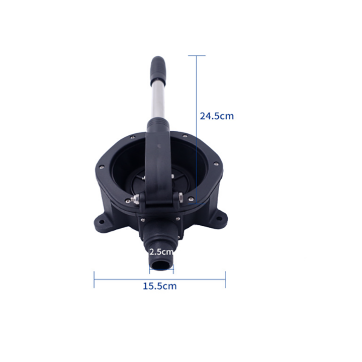 Pompa de umflat, LLWL, Inox, 24.5 x 15.5 cm, Negru/Argintiu - eMAG.ro