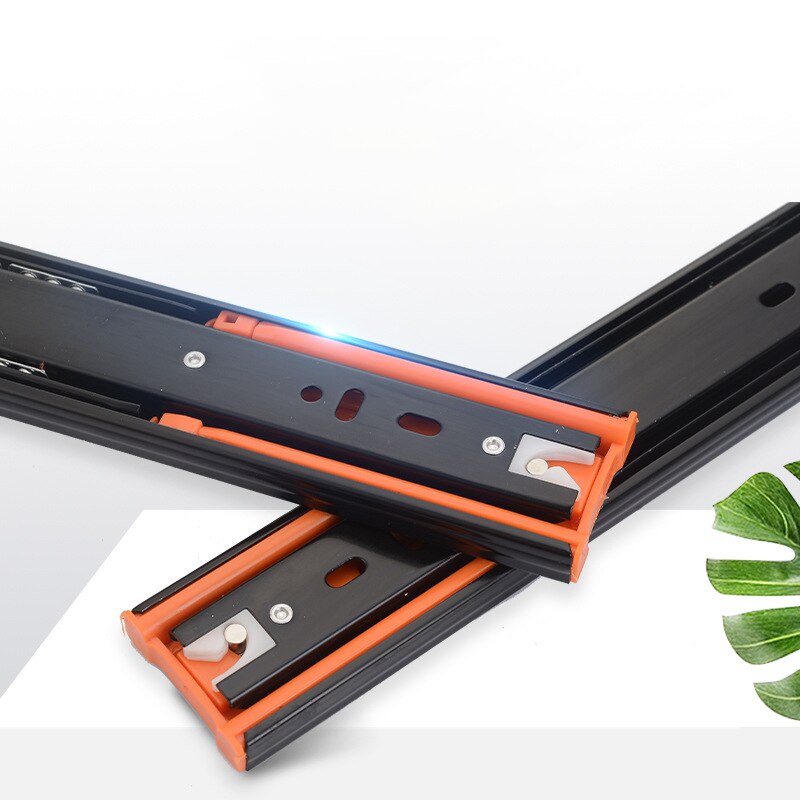 Set sine glisante sertar LLWL, fier, negru, 250mm - eMAG.ro