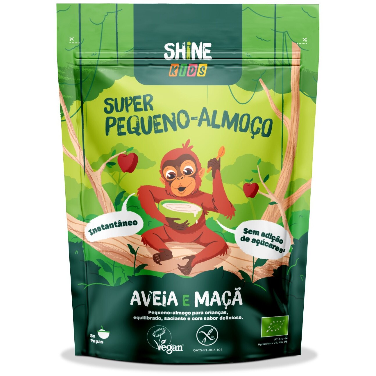 Cereale instant BIO pentru copii, cu ovaz si mere Shine, 300 g - eMAG.ro