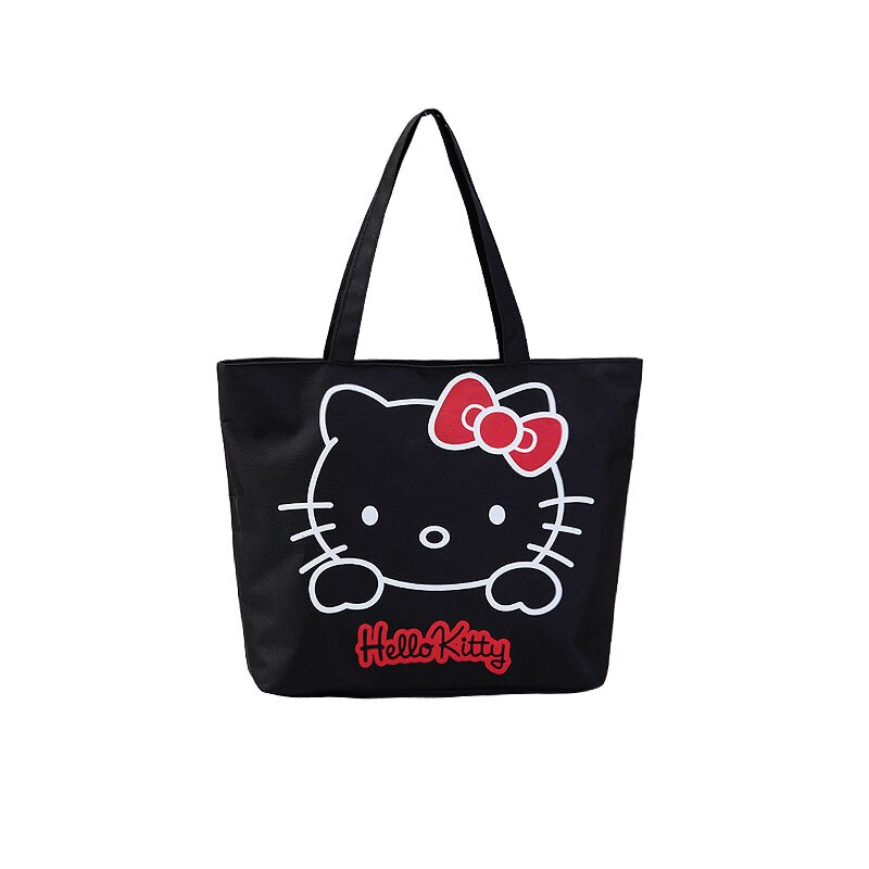 Geanta Dama, Model Hello Kitty, Panza, 40 x 31 x 10cm, Negru - eMAG.ro