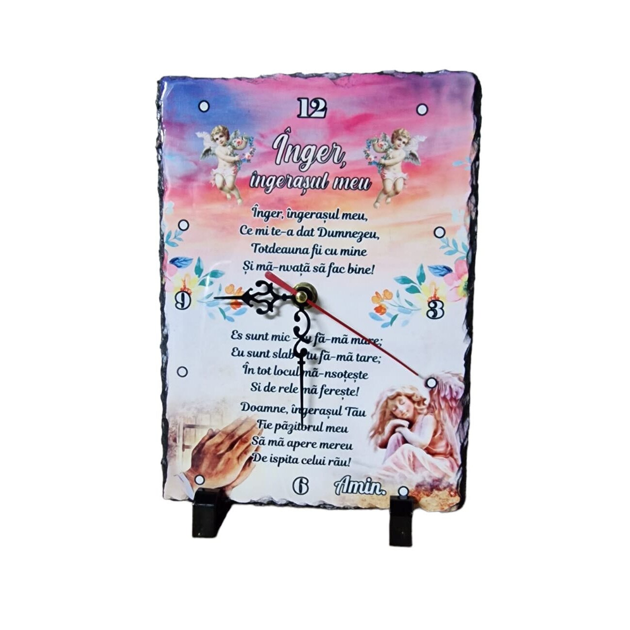 Placa ardezie ceas, Inger, ingerasul meu, 17x23 cm - eMAG.ro