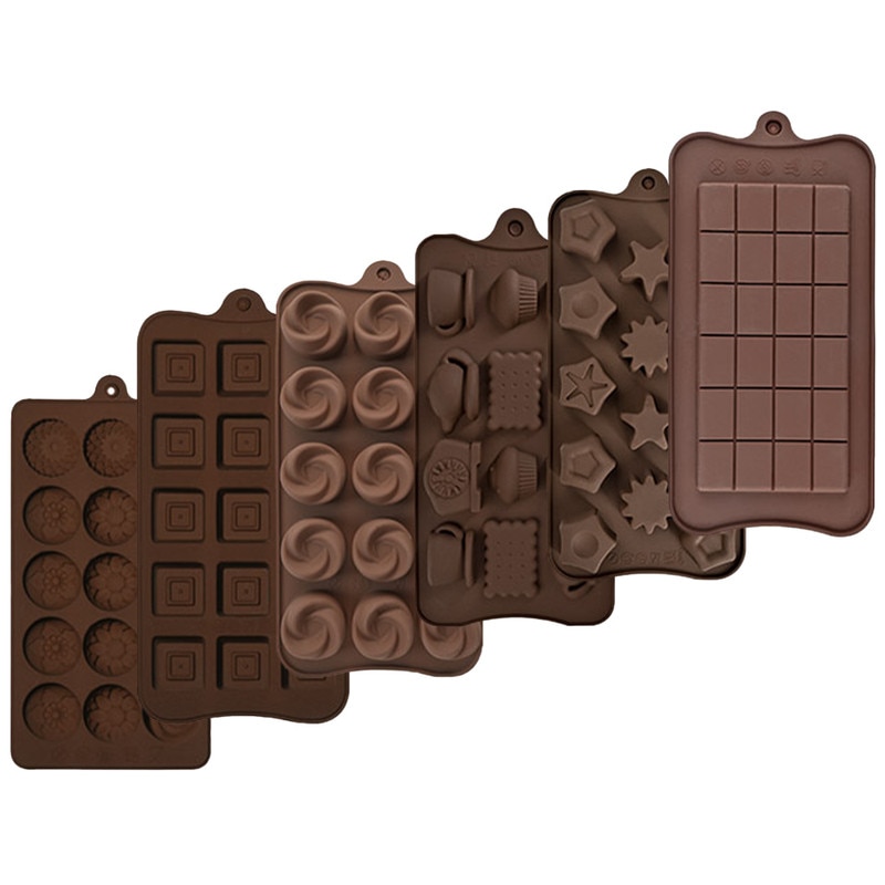 Set 6 Forme silicon pentru ciocolata, 21*10.5*1.5cm, model stea de ...