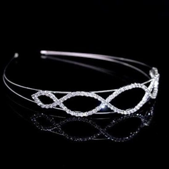 Coronita eleganta cu cristale, CRM, accesoriu decorativ pentru par ...