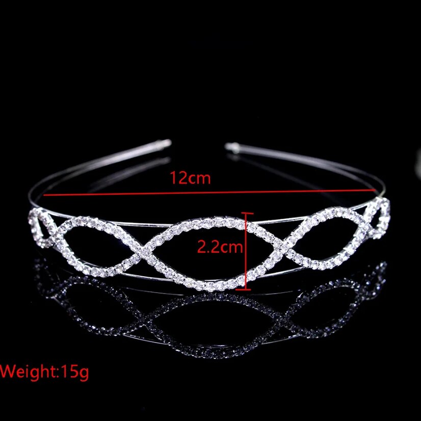 Coronita eleganta cu cristale, CRM, accesoriu decorativ pentru par ...