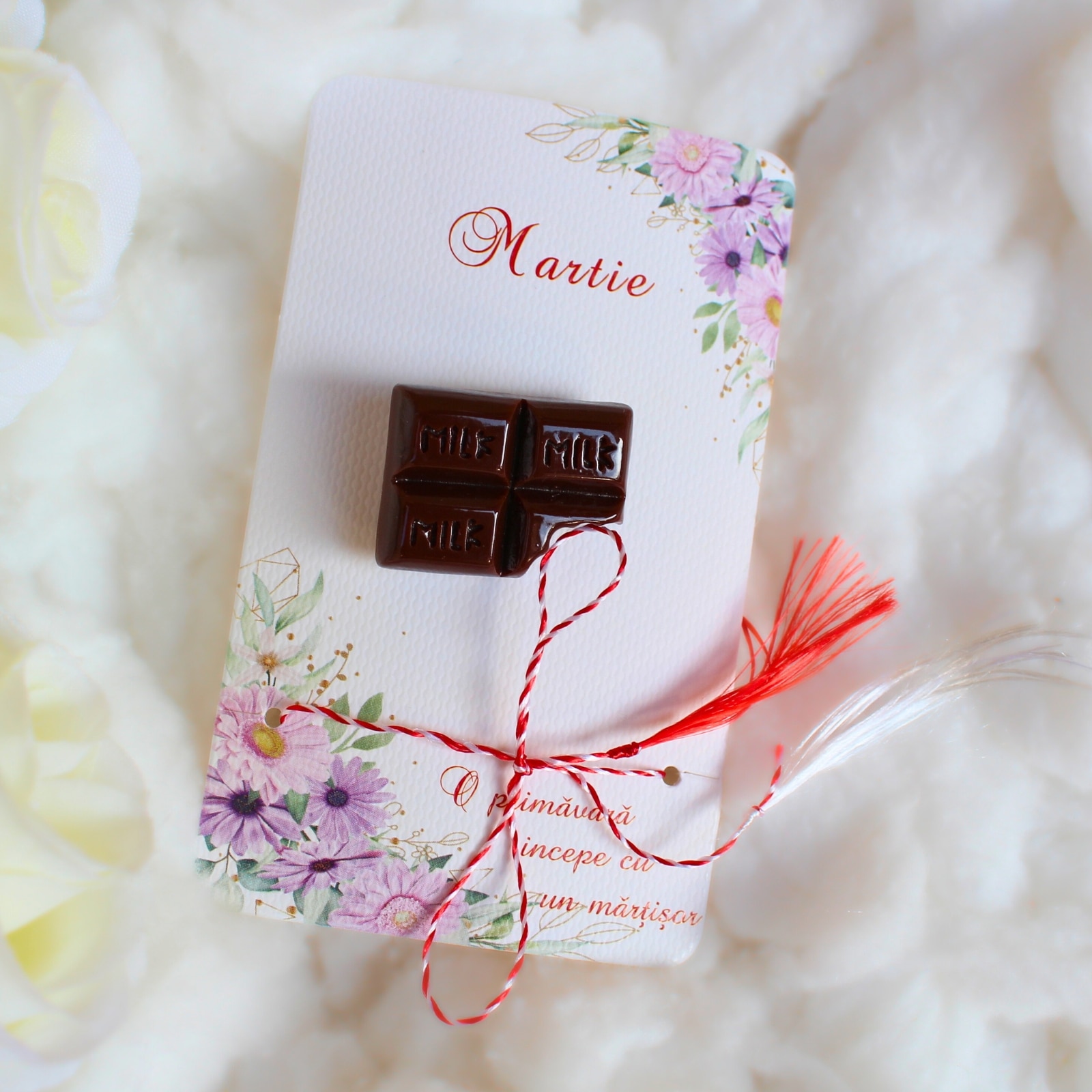 Martisor - Brosa Handmade 'Crinis - Piece of chocolate', Lut Polimeric ...