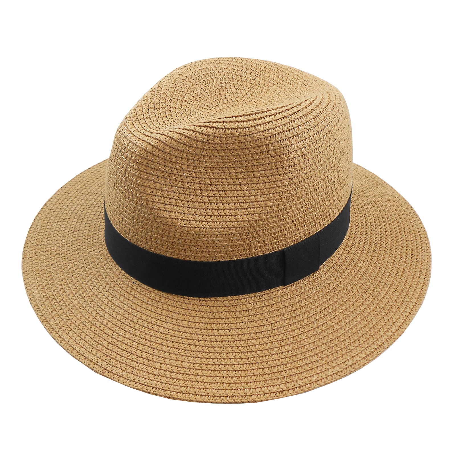 Palarie de soare Sayoyo unisex, de vara, cu panglica neagra, Maro - eMAG.ro