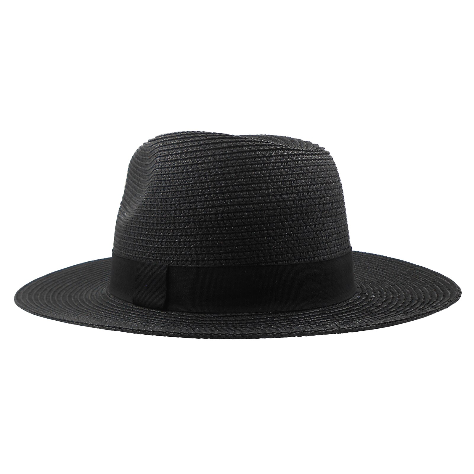 Palarie de soare Sayoyo unisex, de vara, cu panglica neagra, Negru ...