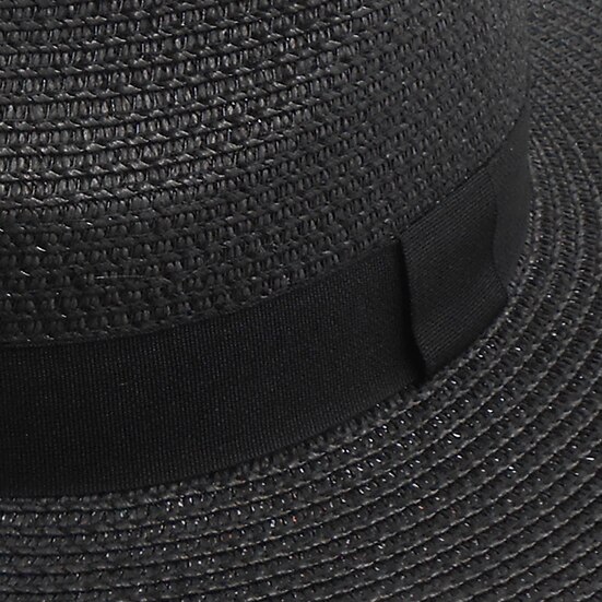 Palarie de soare Sayoyo unisex, de vara, cu panglica neagra, Negru ...