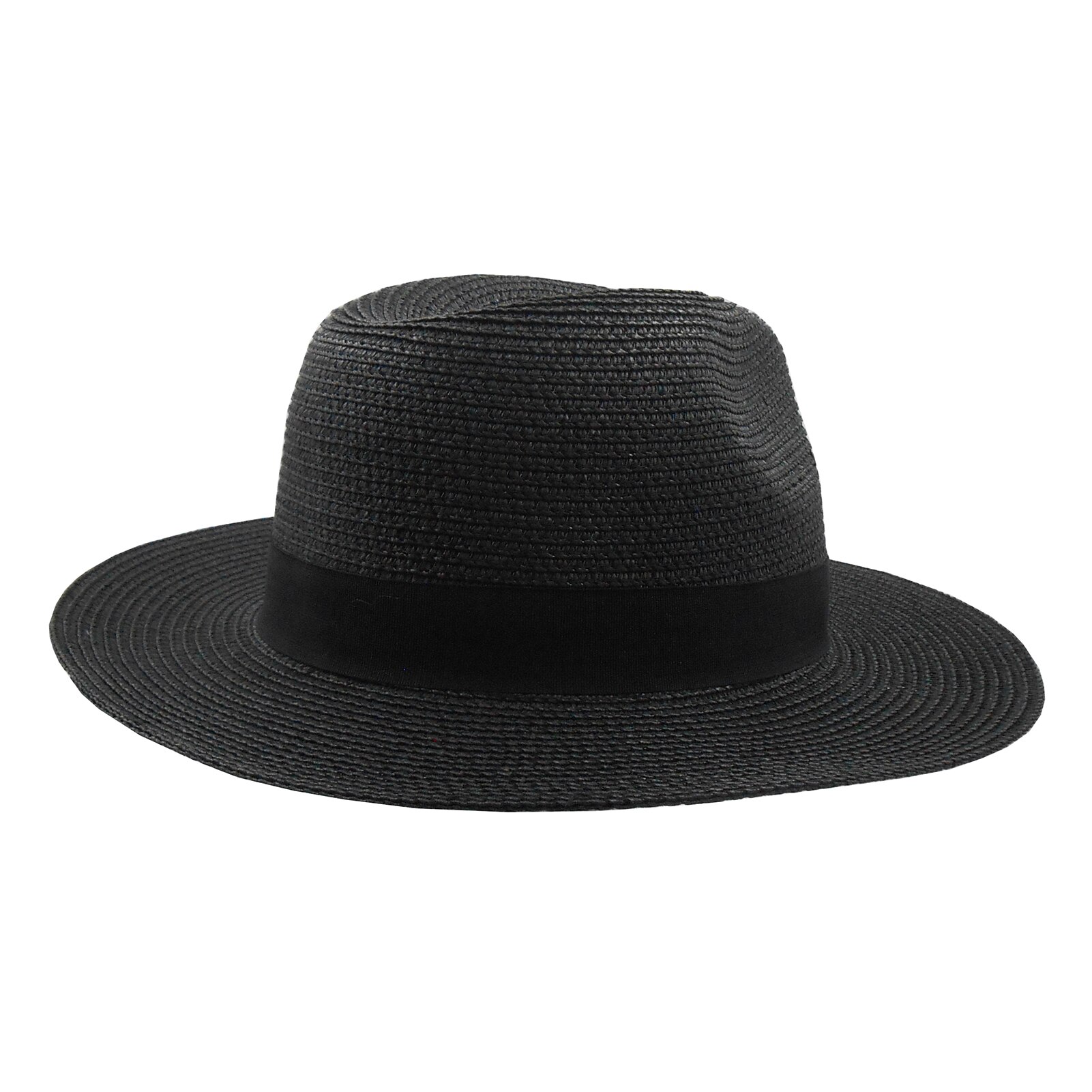 Palarie de soare Sayoyo unisex, de vara, cu panglica neagra, Negru ...