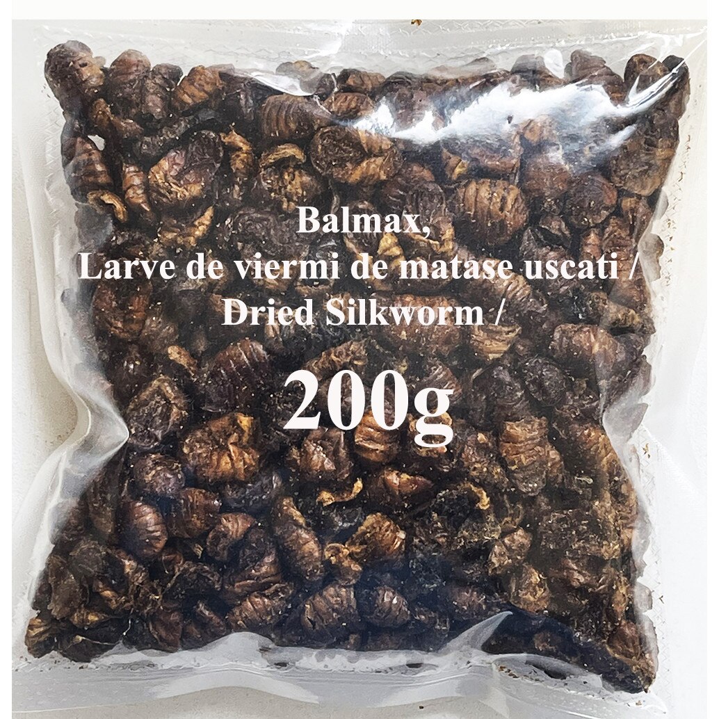 Larve de viermi de matase uscati, Balmax, 200g - eMAG.ro