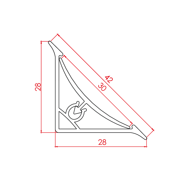Inaltator concav/plinta antistrop concava, plastic cu insertie din ...