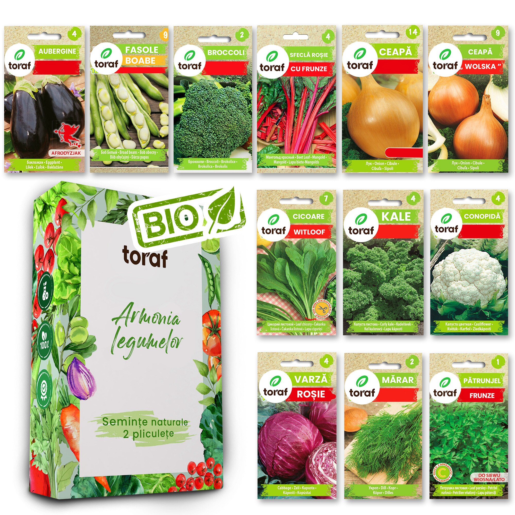 Set de seminte fructe legume, vinete, fasole lata, brocoli, sfecla ...