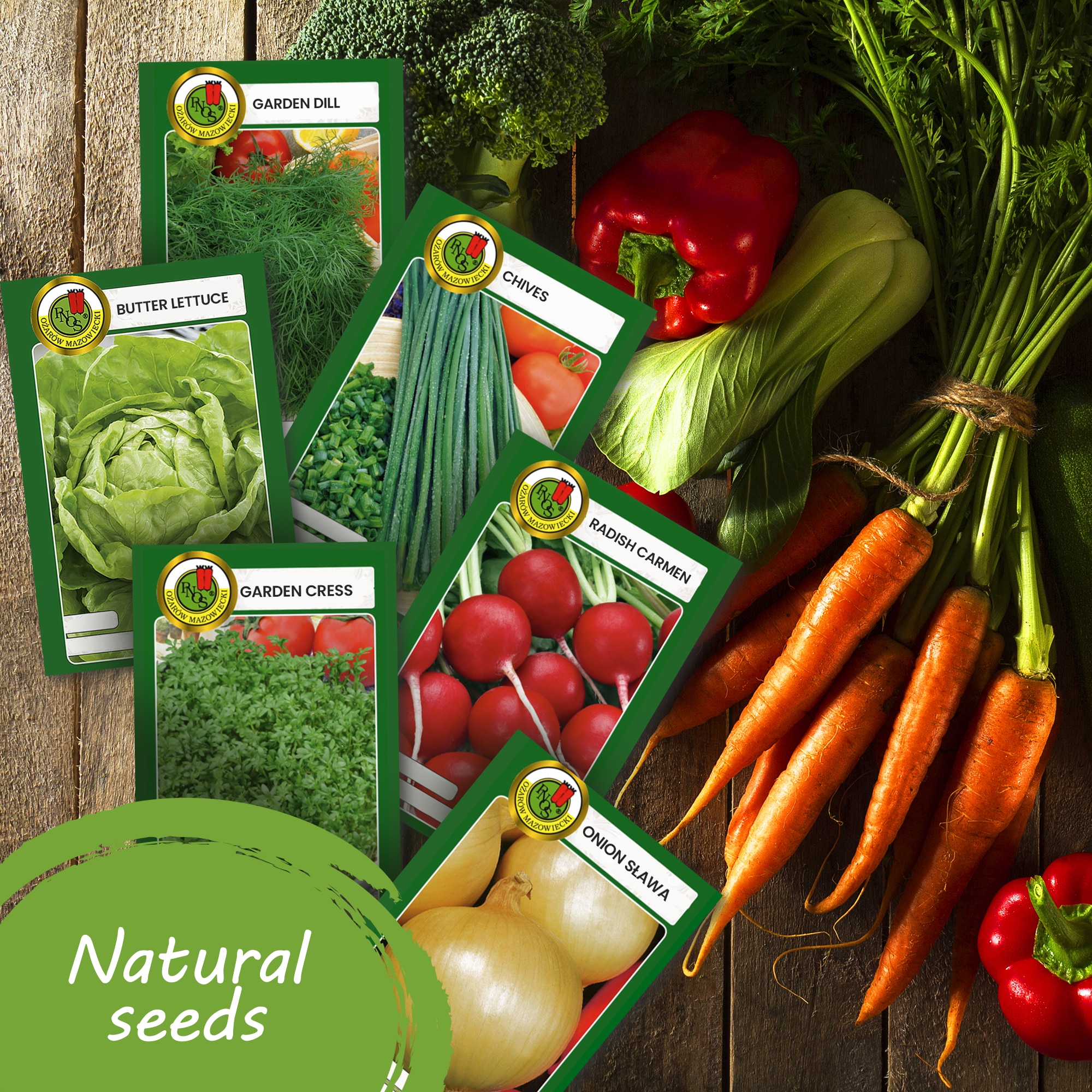 Set de seminte legume, ceapa, creson, ridiche, arpagic, salata verde ...