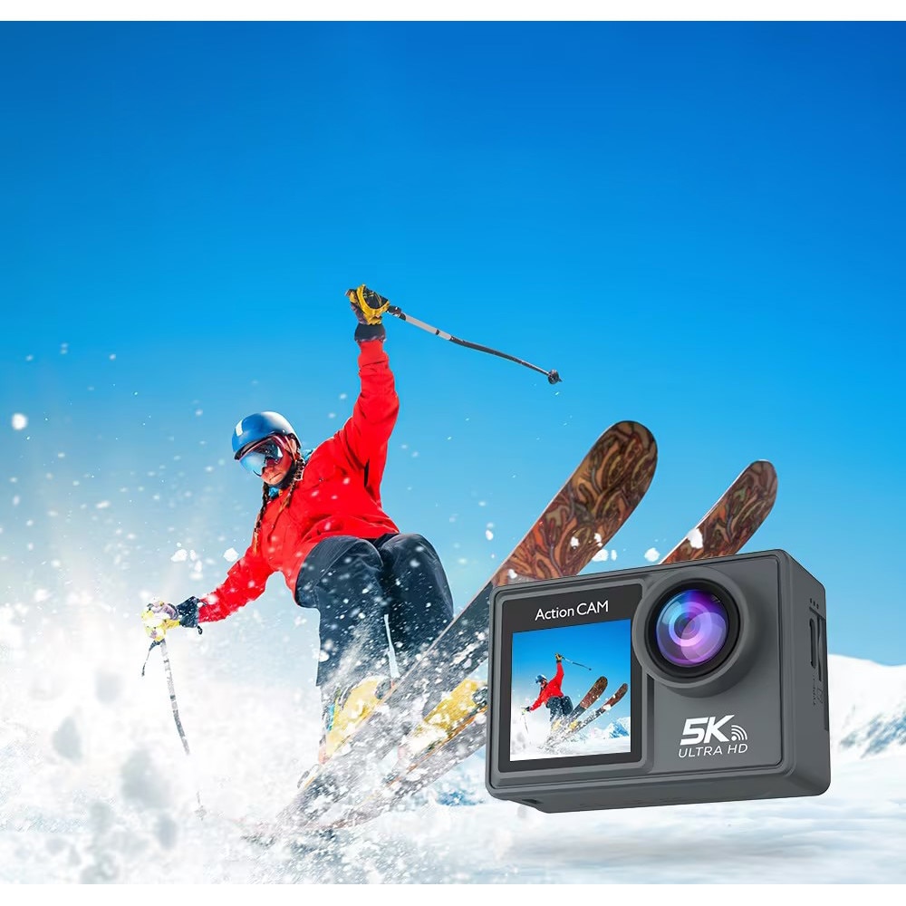 Camera de Actiune-Cam 5K Ultra HD, Foto 24 MP, 256 GB, Stabilizare ...