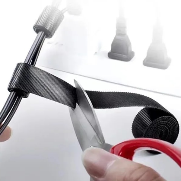 Banda cu scai tip velcro, Active, organizator cabluri 1m, negru - eMAG.ro