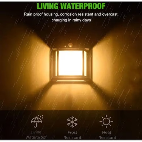 Lampa solara de perete LED, tip Felinar, Pentru Exterior, senzor de ...