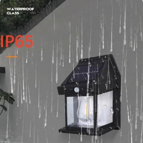 Lampa solara de perete LED, tip Felinar, Pentru Exterior, senzor de ...