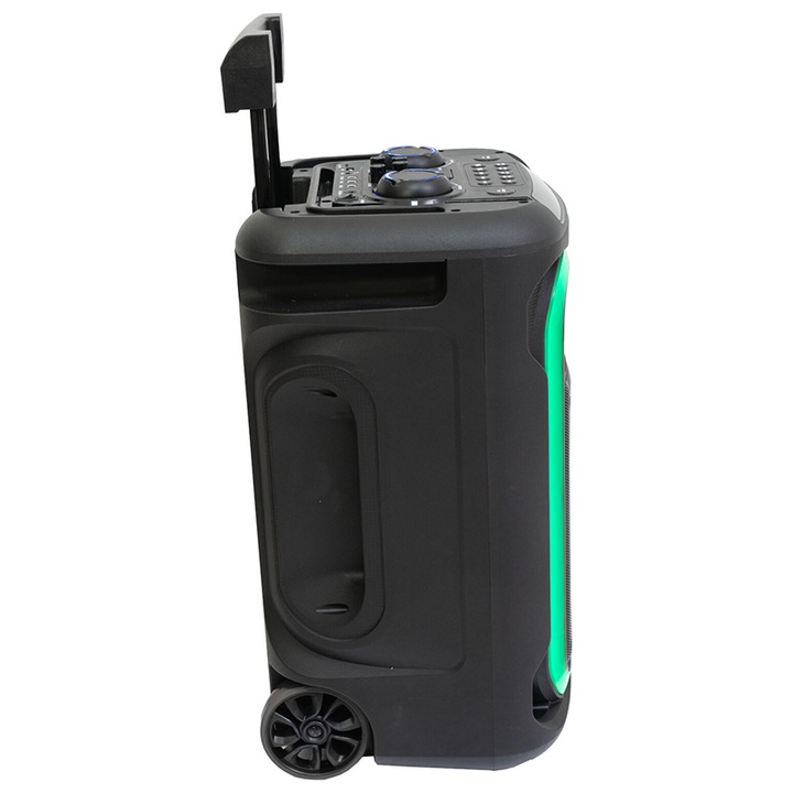 Boxa portabila cu LED Ibiza, 800W, Bluetooth, USB, AUX, microfon cu fir ...
