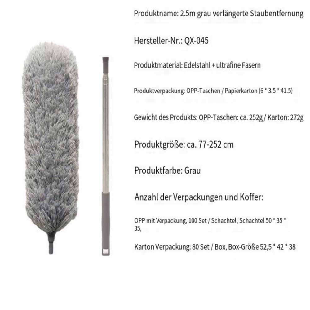 Pamatuf Telescopic, 3in1, Microfibra, 170cm, Gri - eMAG.ro