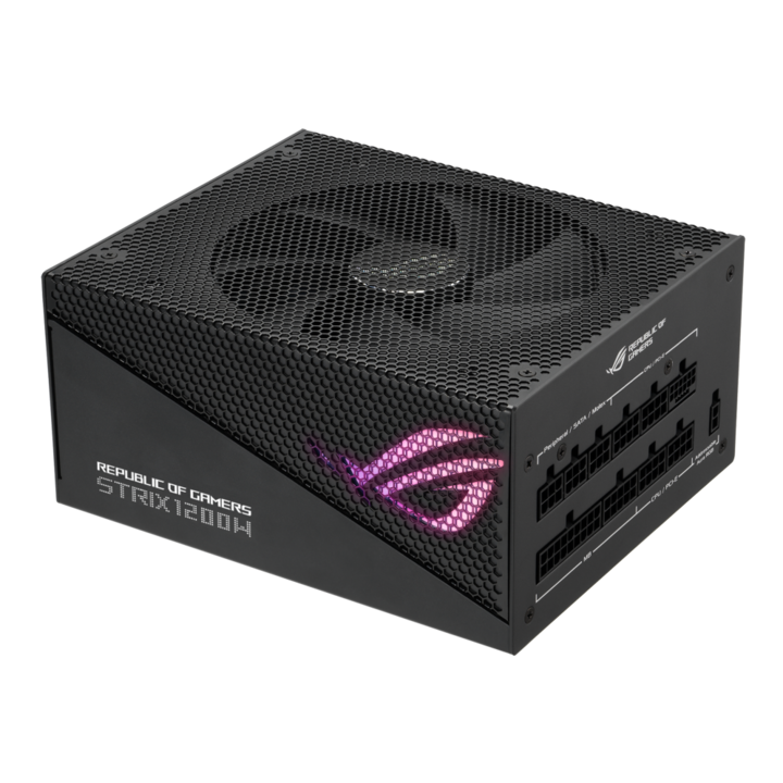 Sursa PC full modulara Asus ROG Strix 1200W Aura Edition, 80 PLUS Gold ...