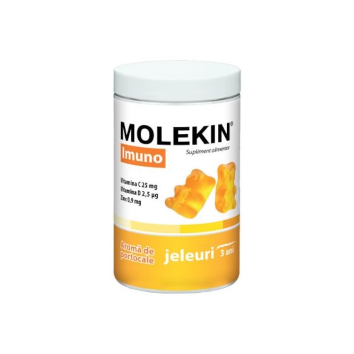 Molekin Imuno cu Aroma de Portocale, 60 jeleuri Zdrovit - eMAG.ro