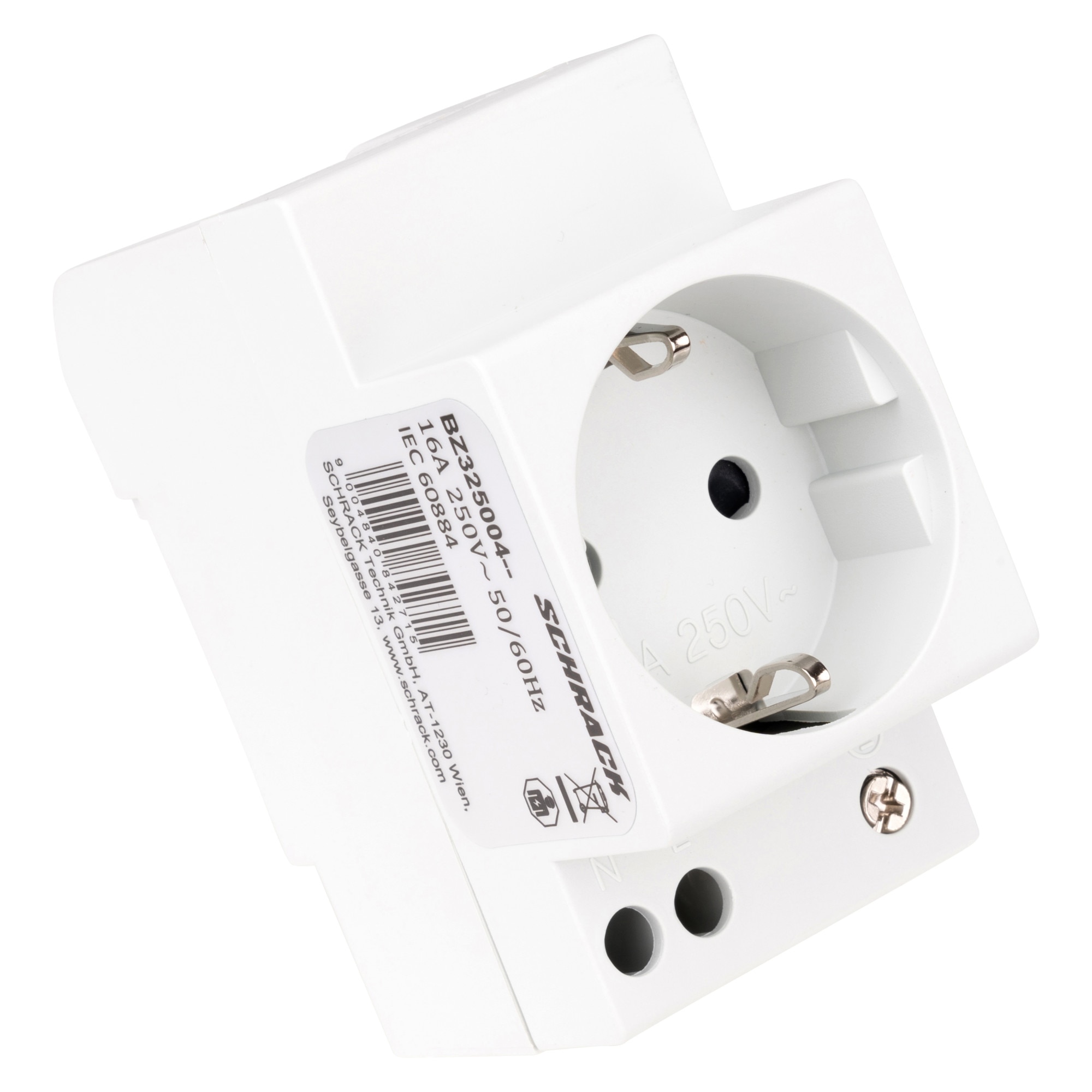 Priza modulara Schrack PE lateral 16A, 250V cu protectie copii, tip F ...