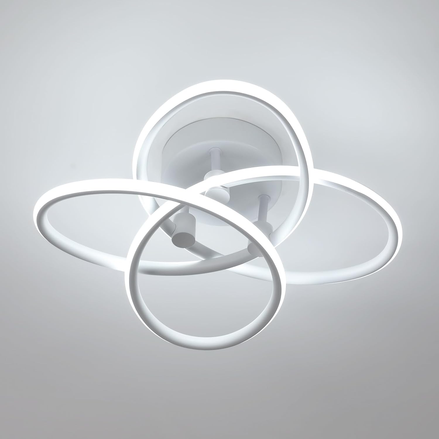 Lustra de tavan LED, forma de floare, 50 W, 4500 LM, Acril, 6500 K ...