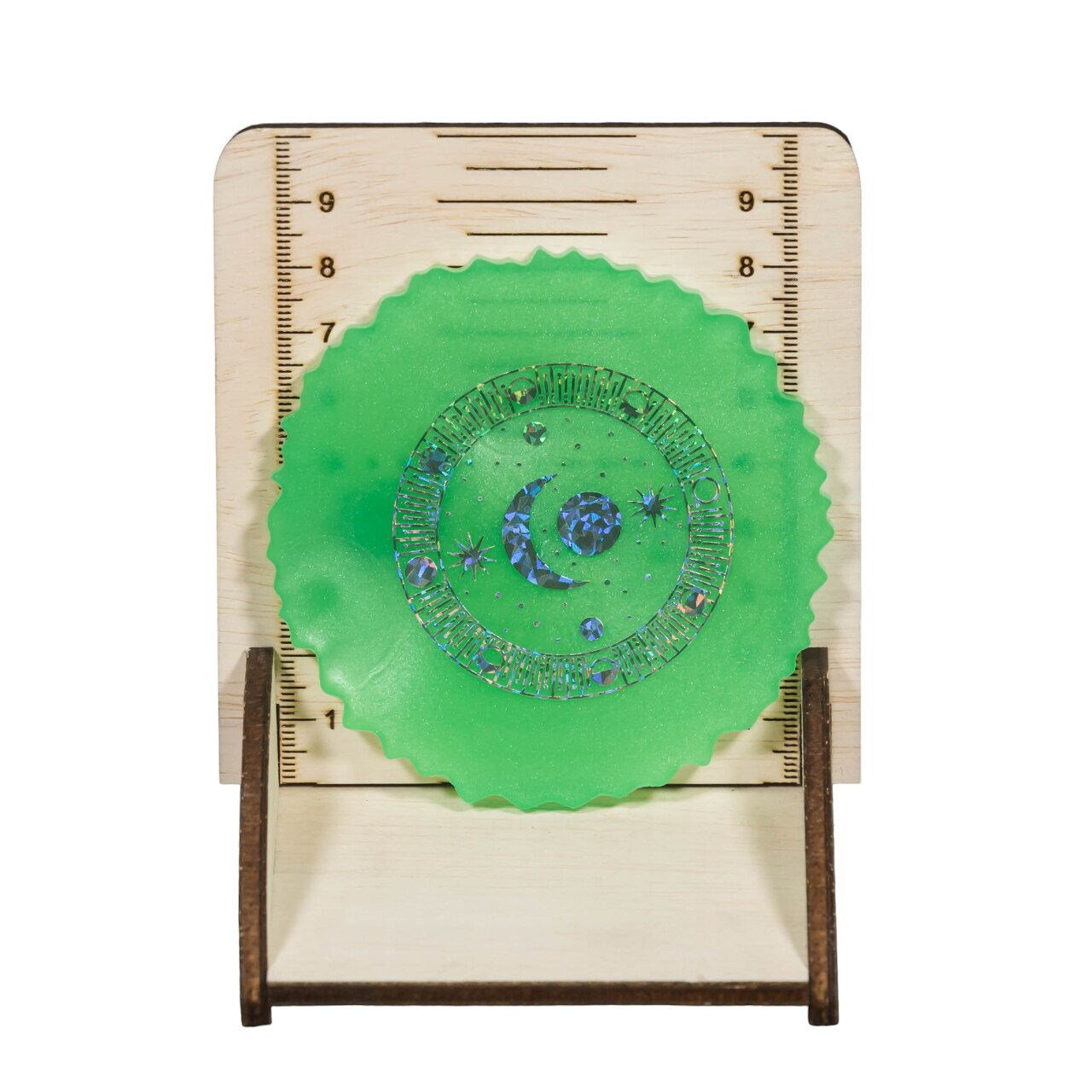 Set 4x suporturi de pahare rotunde verde fosforescent 86x86x6mm - eMAG.ro