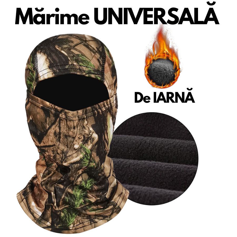Cagula Tactica Combat de Iarna, 6in1 Multifunctionala, Camuflaj ...