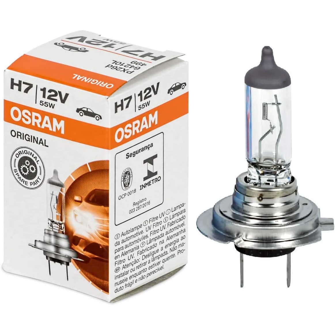 Set 10 Bucati Becuri Halogen H7 12V Osram Original - eMAG.ro