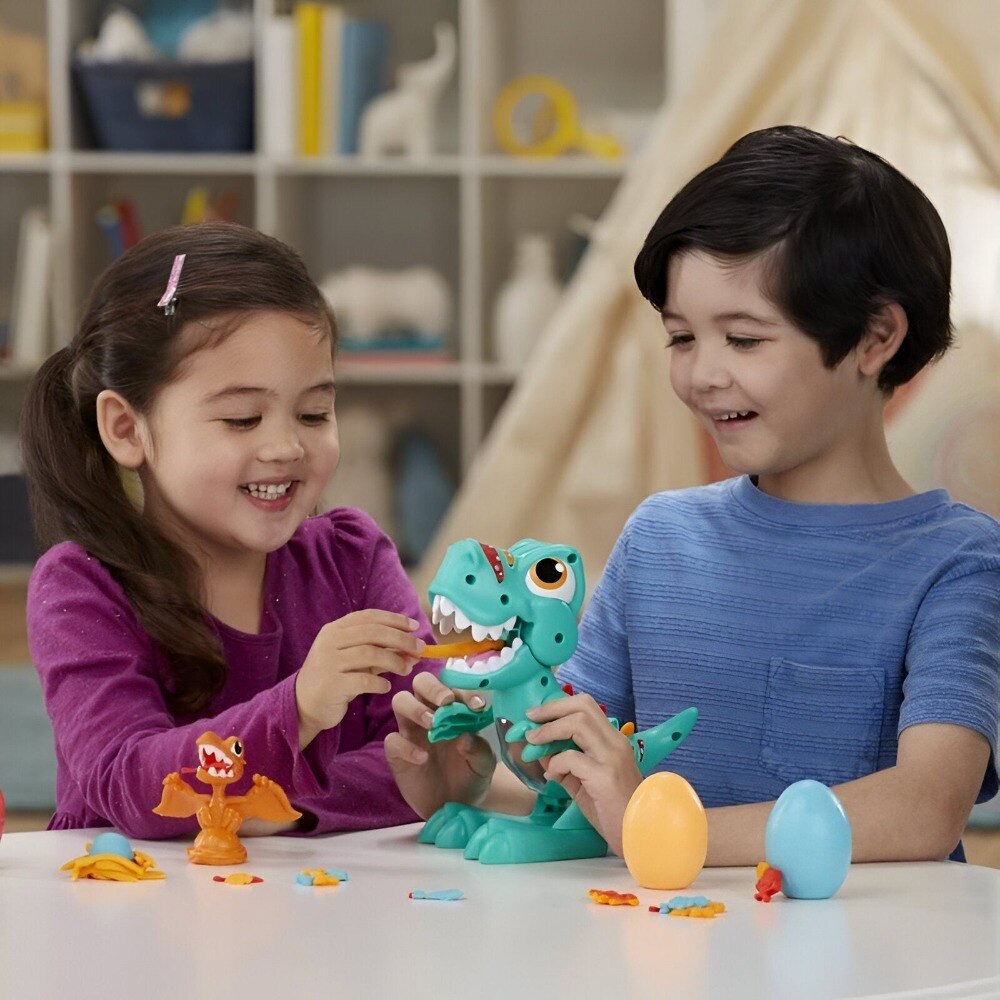 Set Dinozaur cu Plastilina Velixo®, Instrumente de Modelare, 6 Culori ...