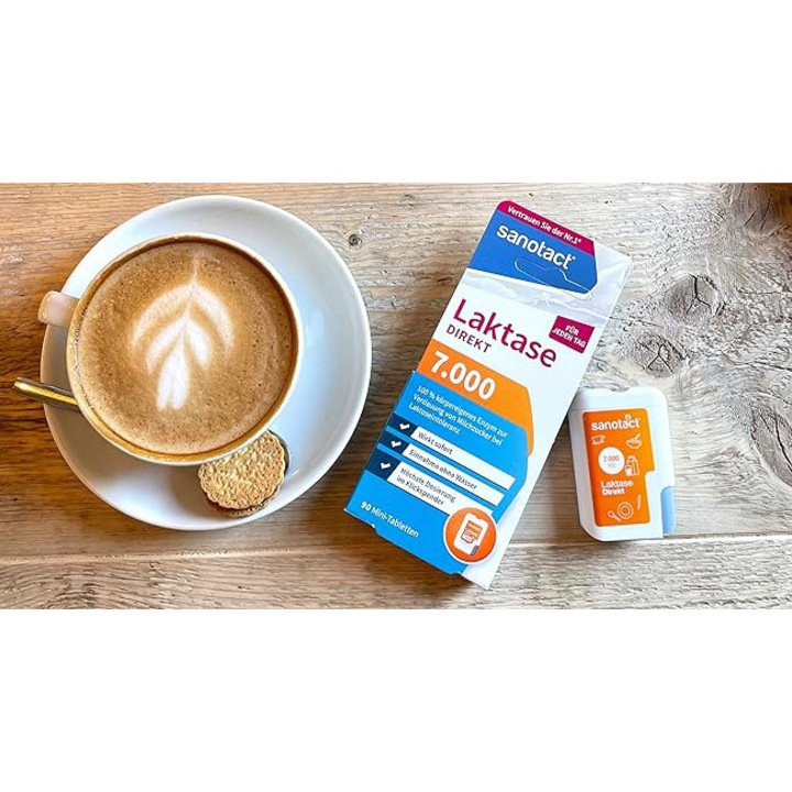 Mini Tablete pentru intoleranta lactoza Sanotact cu effect imediat, 90 ...