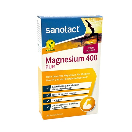 Supliment alimentar Sanotact Magnesium 400 mg, Comprimate masticabile ...