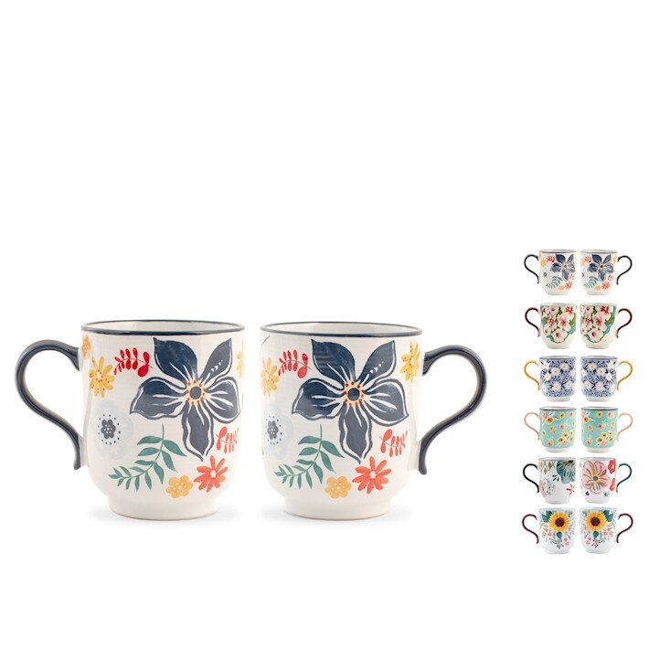 Set 6 cani portelan NBC, H&H, 350 ml - eMAG.ro