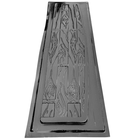 Matrita panou gard, model Lemn 2024 Up, plastic ABS, negru, 200x50cm ...