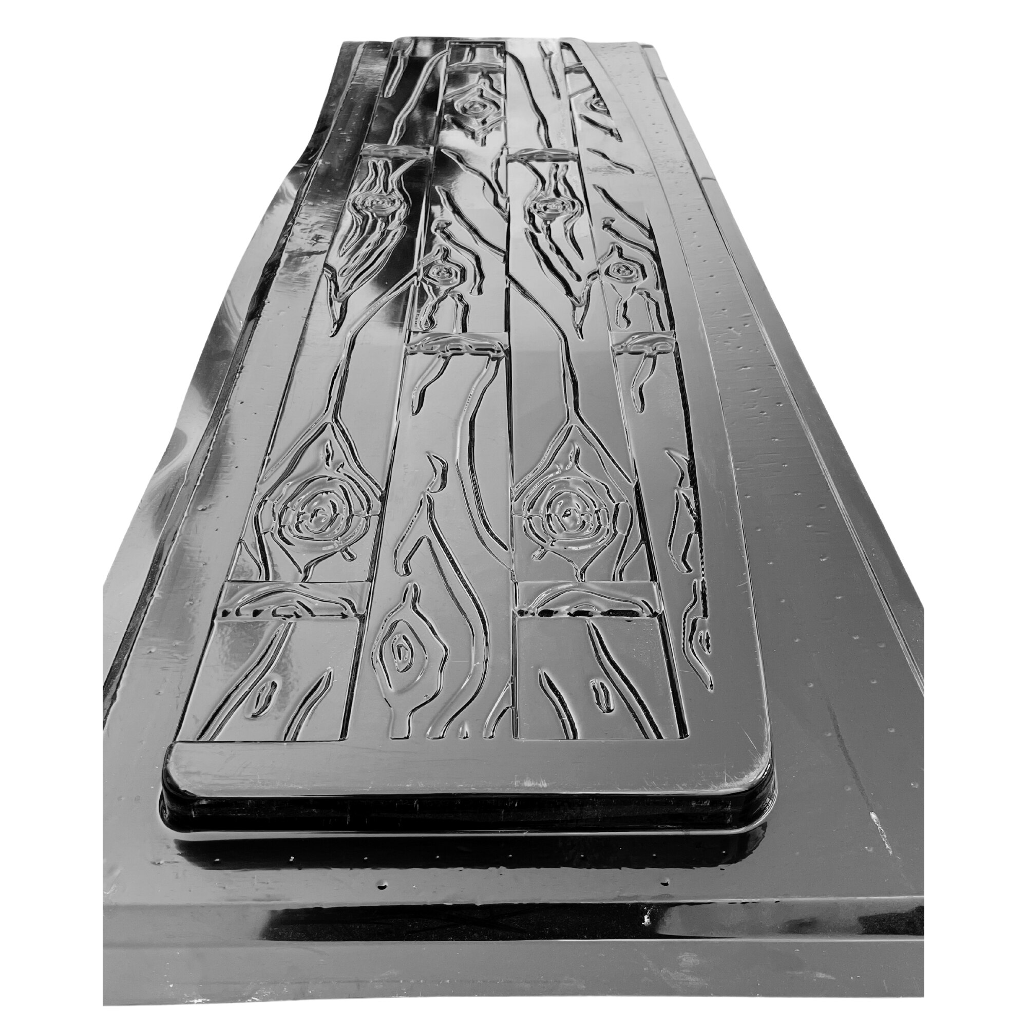 Matrita panou gard, model Lemn 2024 Up, plastic ABS, negru, 200x50cm ...