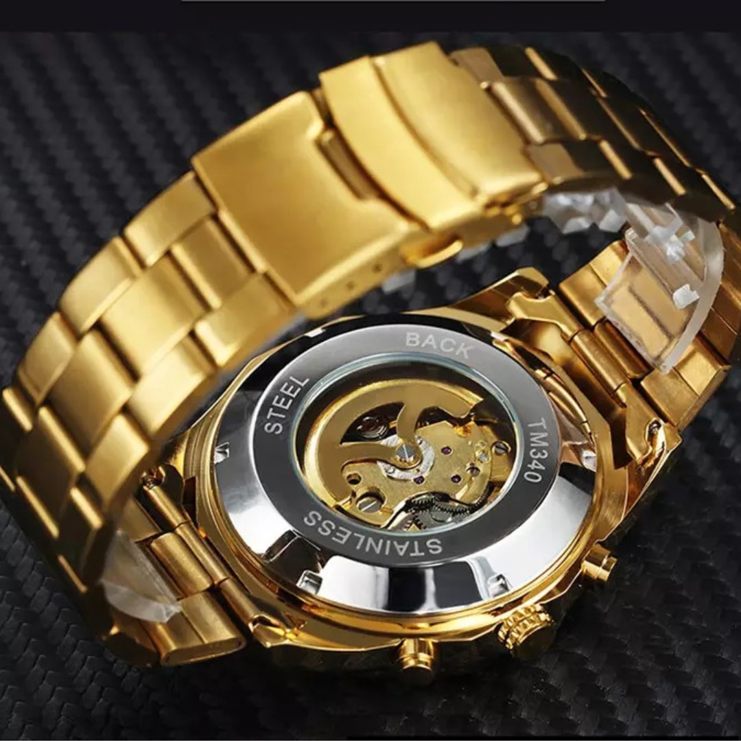 Ceas Mecanic Automat de Lux pentru Barbati din Otel Eleganta si Stil ...