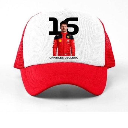 Sapca de baseball barbati Charles Leclerc Formula 1 2024 - alb-rosu ...