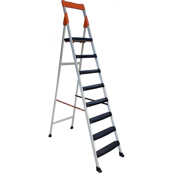 Scara dubla pliabila din aluminiu emailat Harbinger®, Plianta, Maxim ...