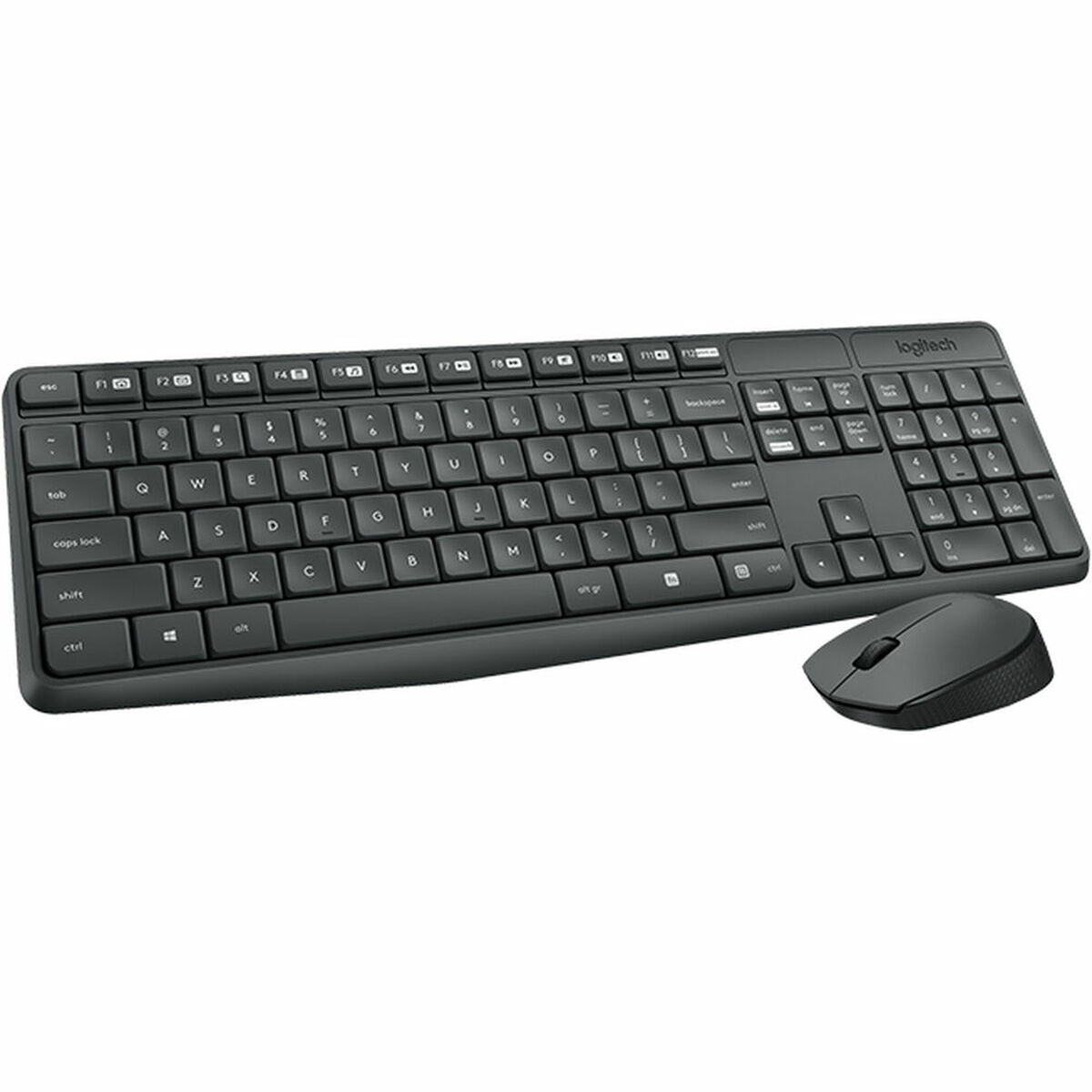 Tastatura si mouse fara fir, Logitech, QWERTY, Negru - eMAG.ro