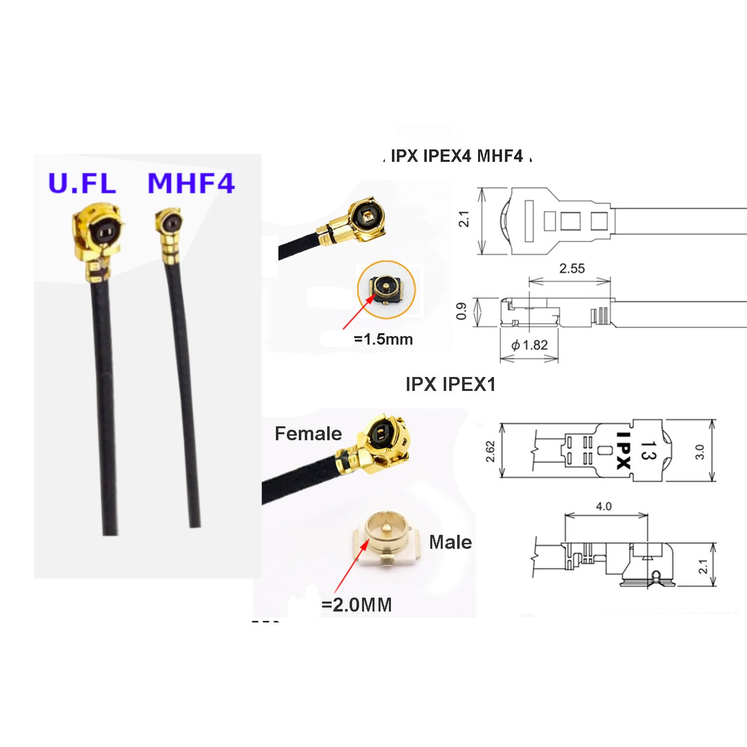 Adaptor Pigtail MHF4, SMA RP, 15cm, Negru - eMAG.ro