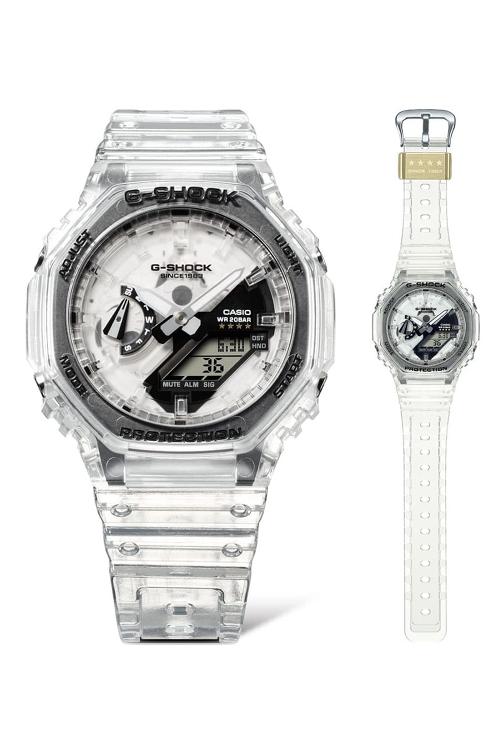 Casio, Ceas analog si digital G-Shock, Transparent - eMAG.ro
