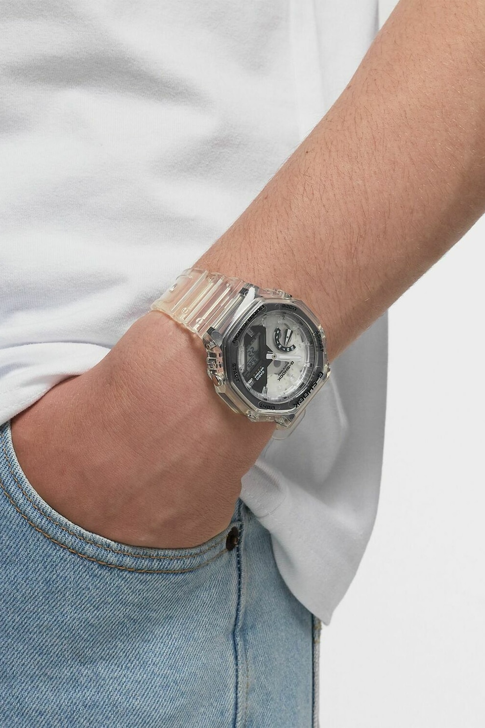 Casio, Ceas analog si digital G-Shock, Transparent - eMAG.ro