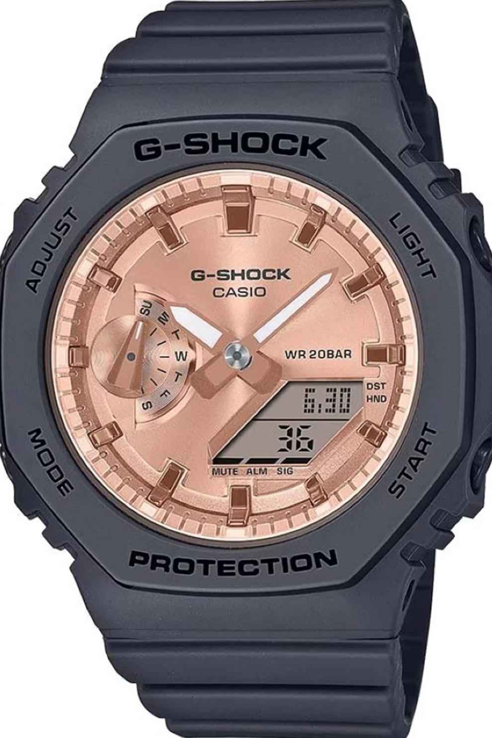 Casio, Ceas analog si digital cu functii multiple G-Shock, Negru - eMAG.ro