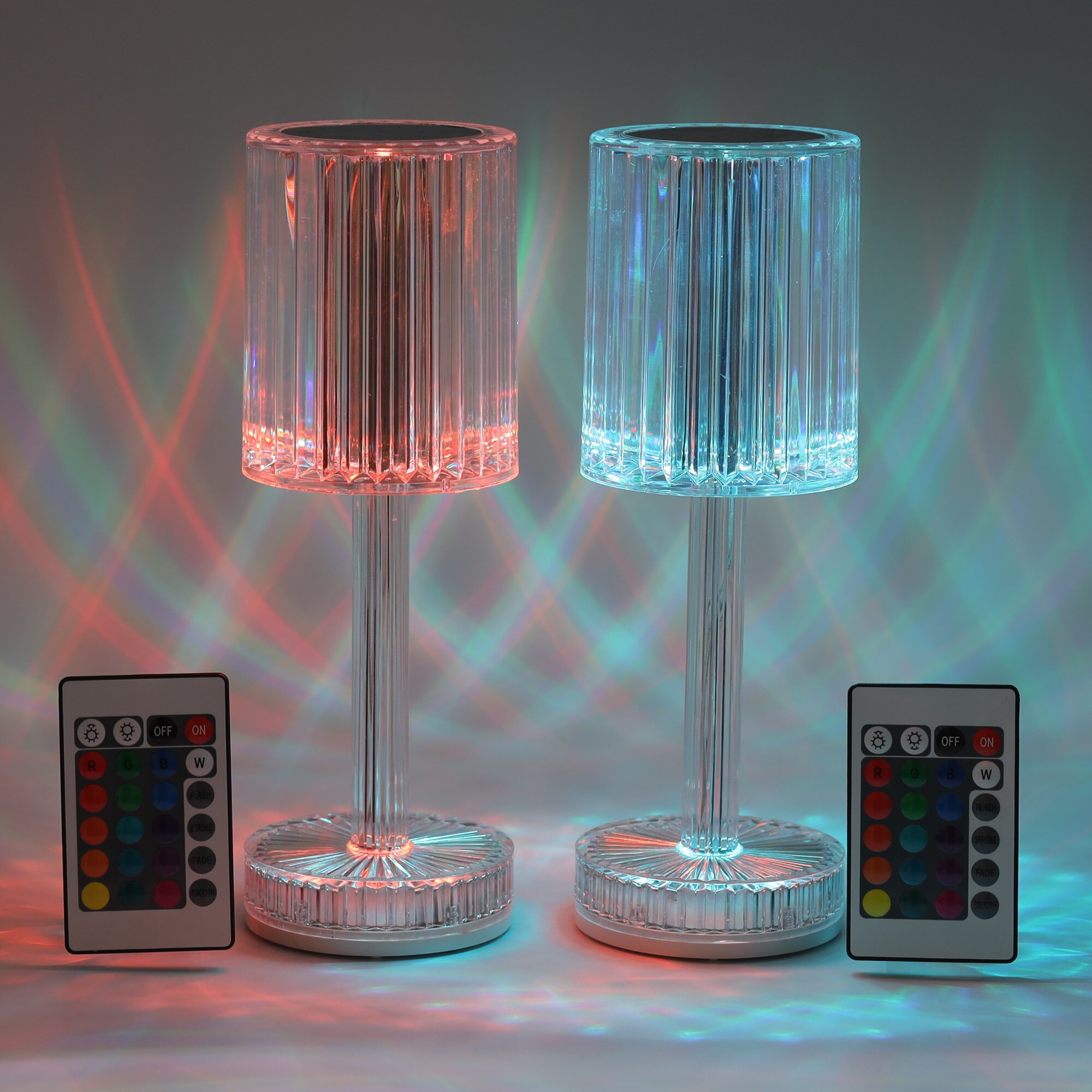 Set 2 Veioze Ambientale LED "Aurora" - cu Control Tactil 3 Temperaturi ...