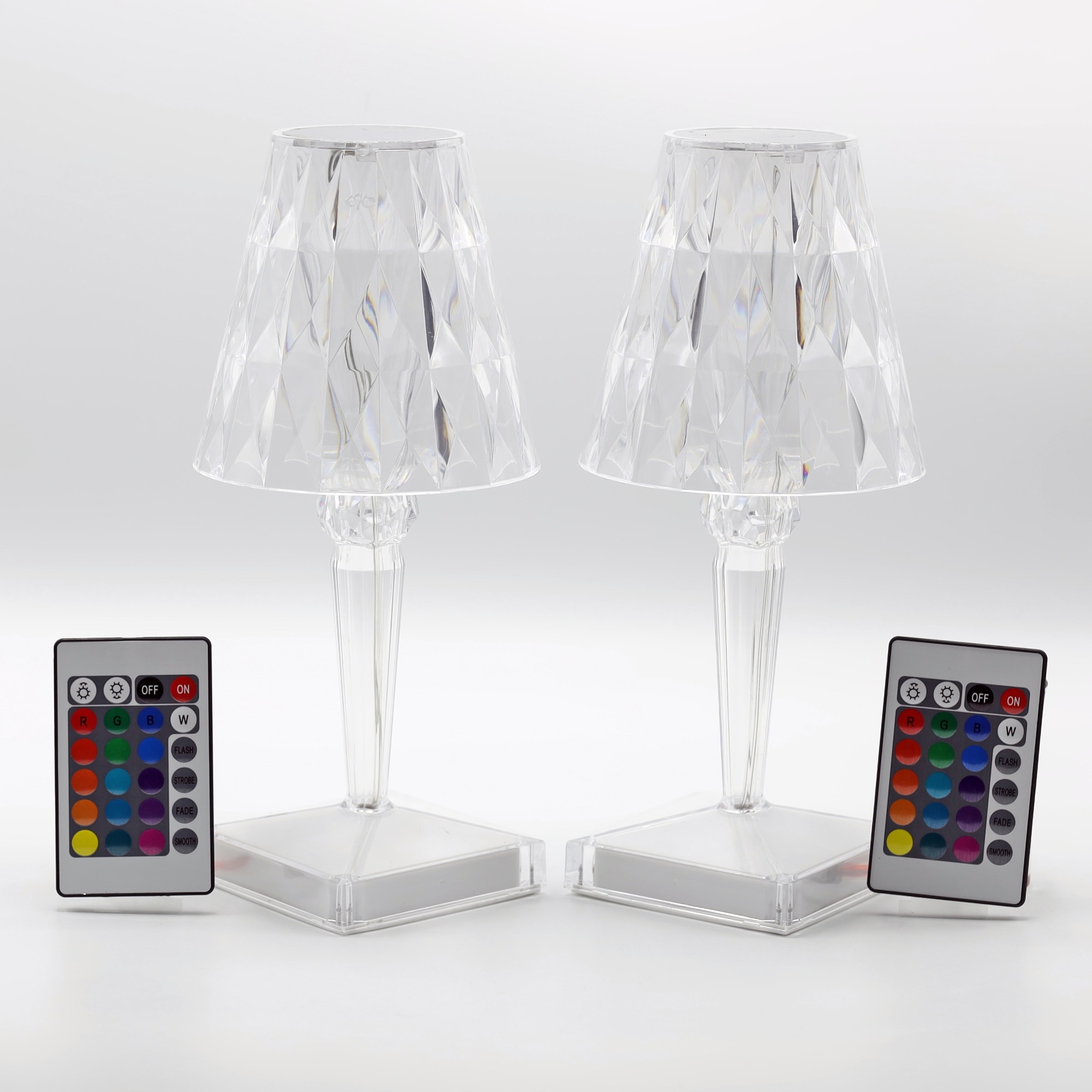 Set 2 Veioze Ambientale LED "Genova" - cu Control Tactil 3 Temperaturi ...