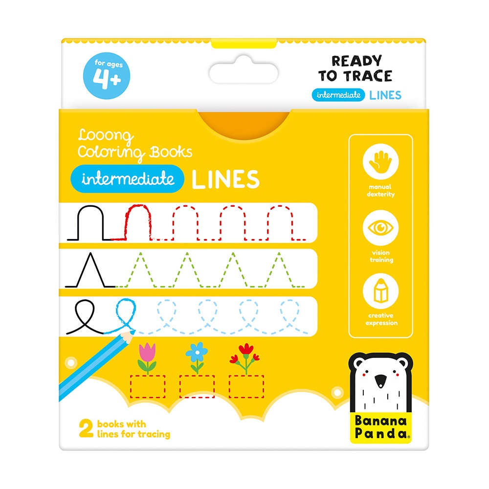 Carte de colorat si trasat linii pentru copii Ed.Banana Panda Ready To ...